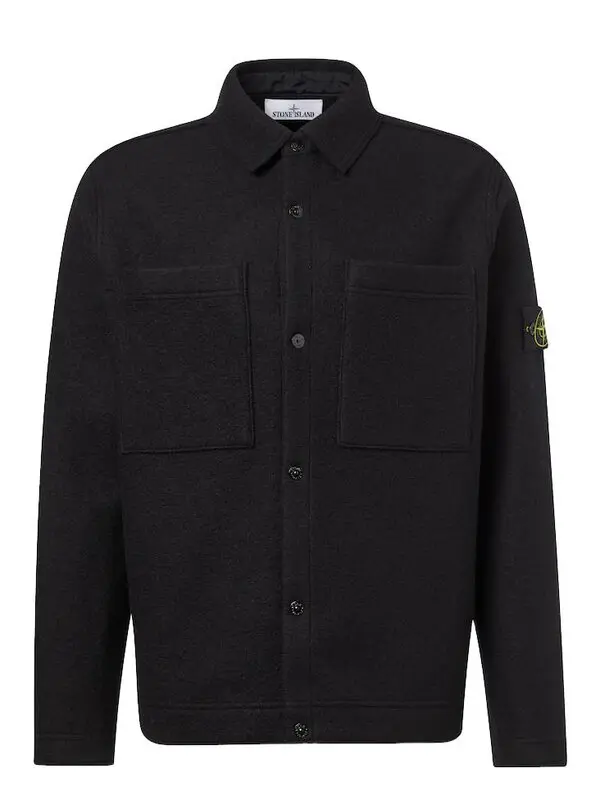 Stone Island Virgin Wool Overshirt - Blue