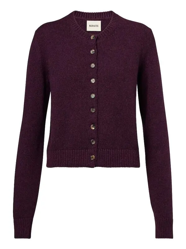 Khaite Everheart Cashmere Cardigan - Burgundy