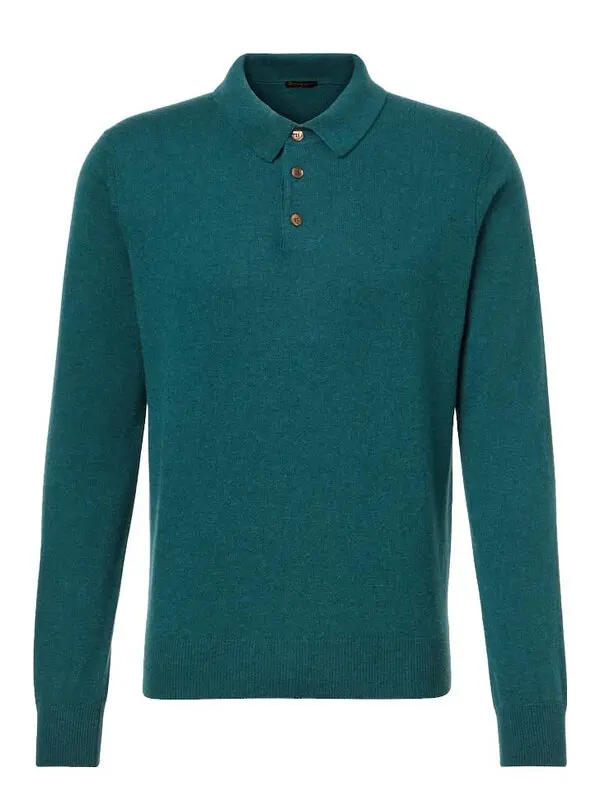 Rubinacci Cashmere Polo Sweater - Green