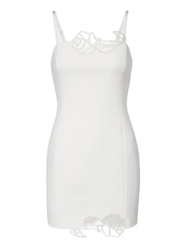 Blumarine Laser-cut Crêpe Cady Minidress - White