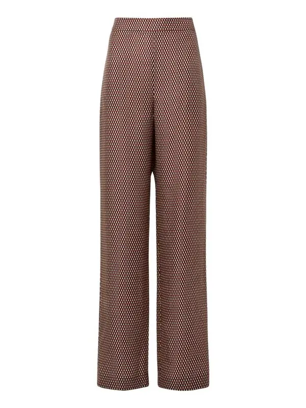 JOSEPH Printed High-rise Straight Pants - Multicoloured