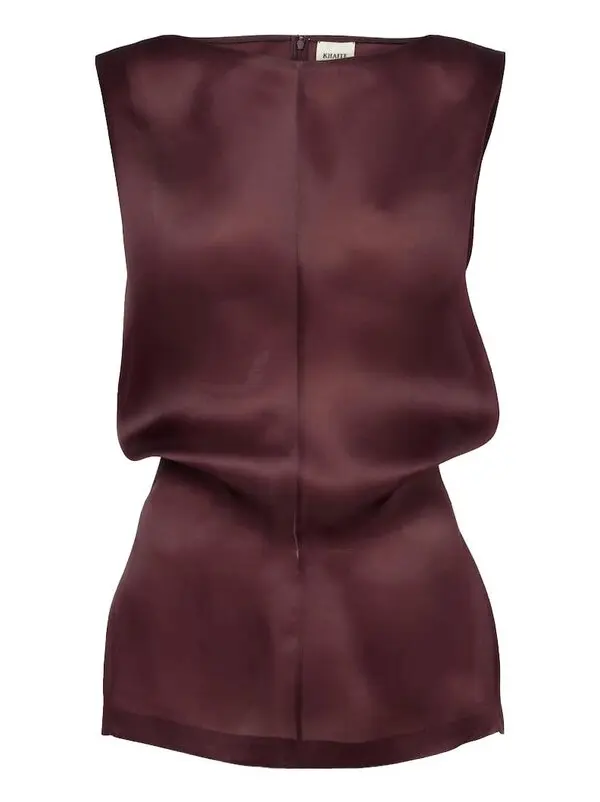 Khaite Toma Silk Minidress - Burgundy