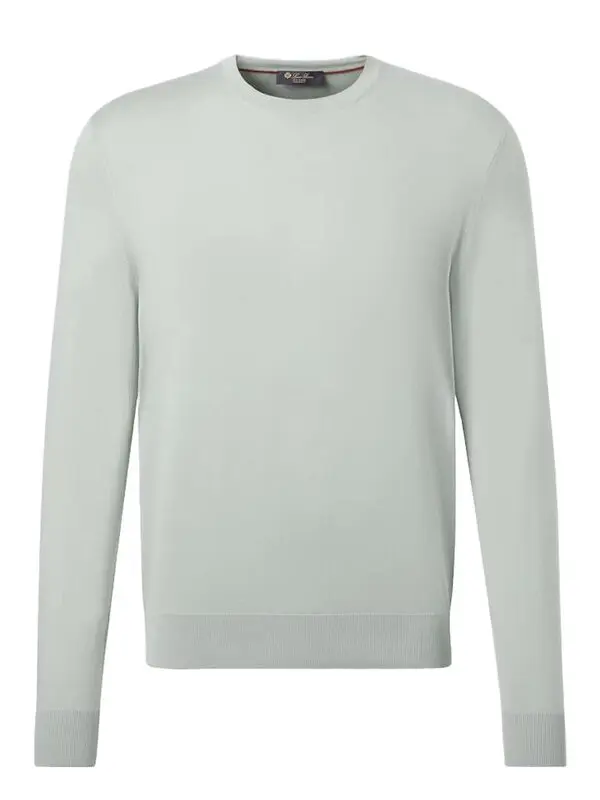 Loro Piana Cotton Crewneck Sweater - Green