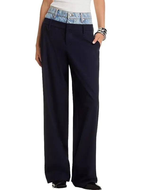 Simkhai Ophelia Double Waistband Combo Pants - Midnight Multi