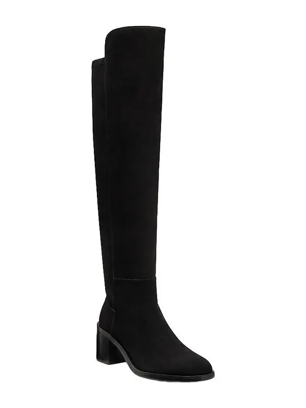 STUART WEITZMAN Finn 50/50 Boots - Black Suede