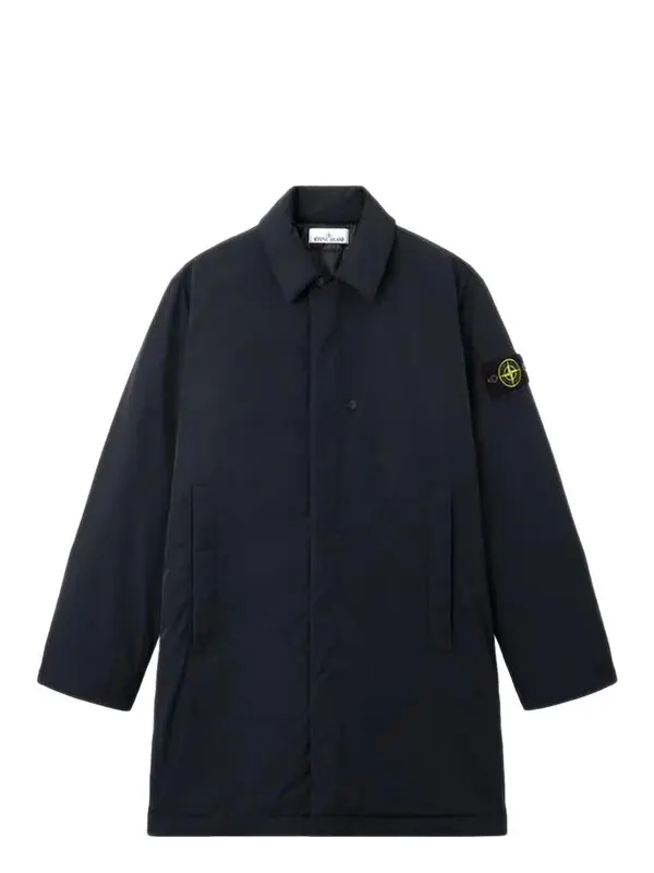 Stone Island Long Coat - Black