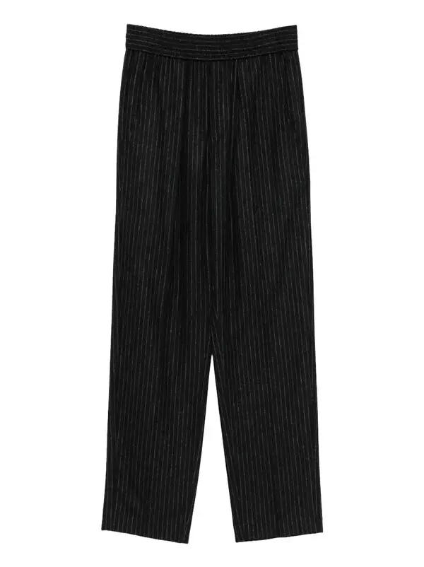 Isabel Marant Loretta Pinstripe Wool Trousers - Grey