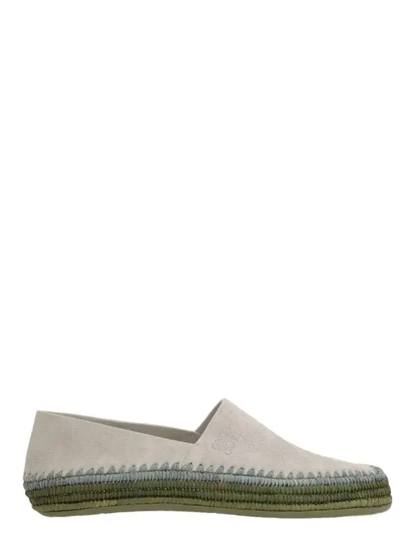 LOEWE X PAULA'S IBIZA Rio Suede Espadrilles - Light Grey