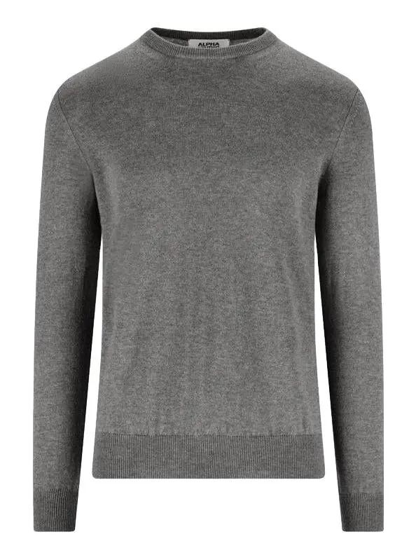 Alpha Studio Crew-neck Cashmere Sweater - Gray