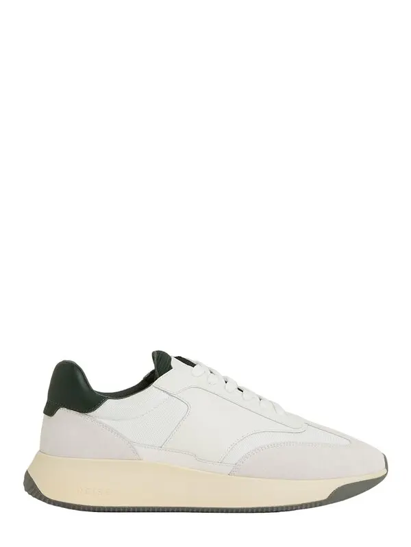 REISS Emmett Running Trainers - Off White/green