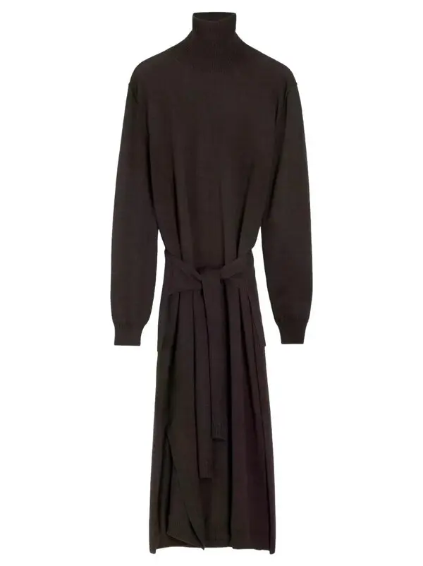 LEMAIRE Tie-waist Knitted Dress - Brown