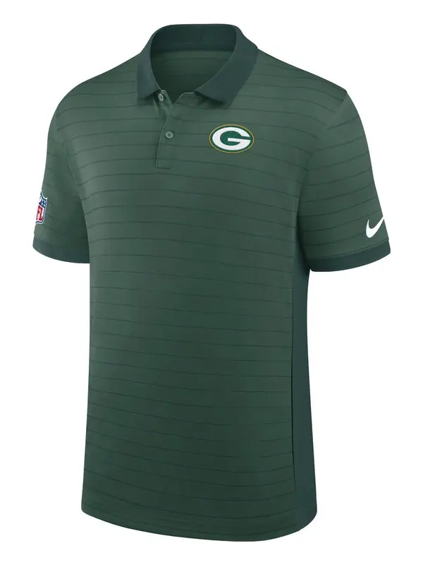 Nike Bay Packers Sideline Victory Stripe Dri-fit Nfl Polo - Green