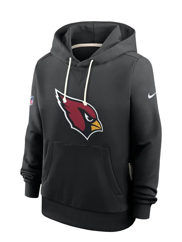 Nike Arizona Cardinals Sideline Dri-fit Nfl Pullover Hoodie - Black