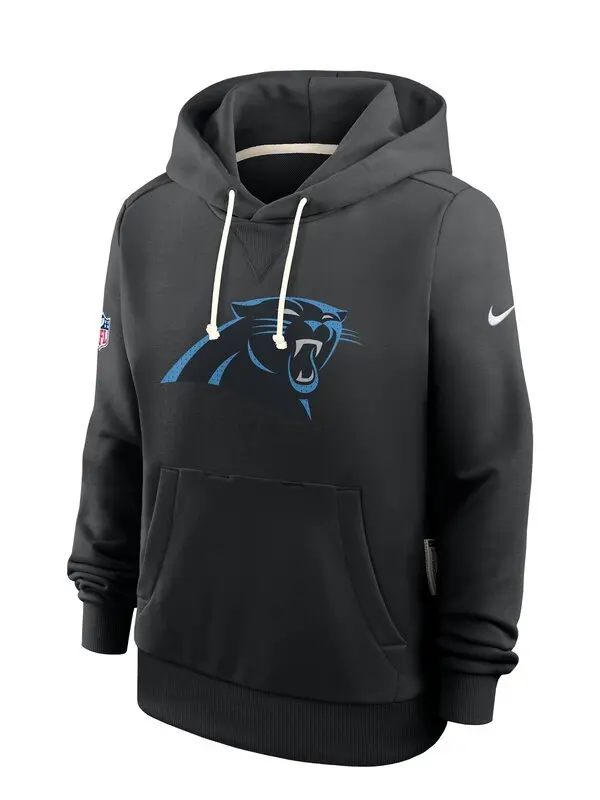 Nike Carolina Panthers Sideline Dri-fit Nfl Pullover Hoodie - Black
