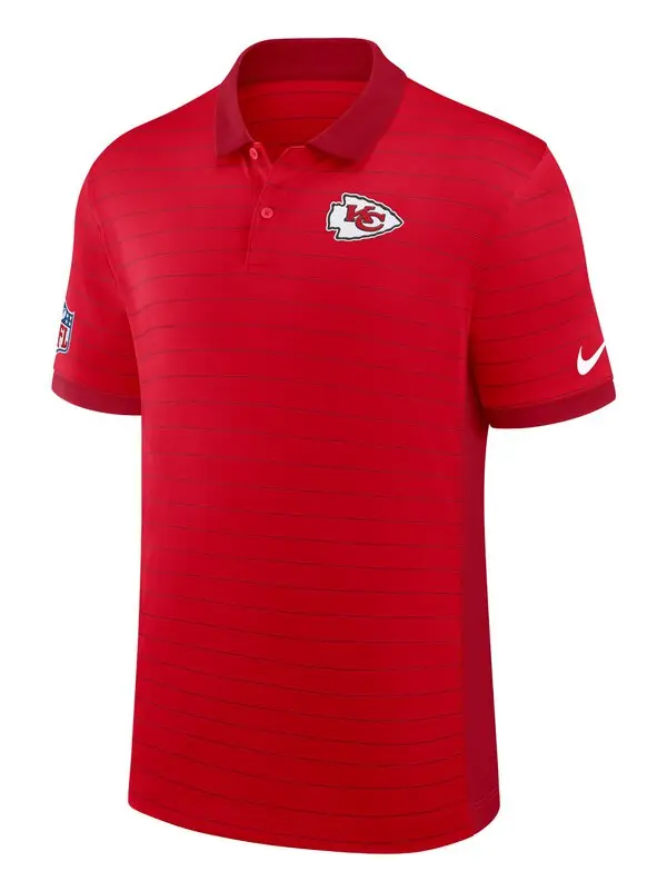 Nike Kansas City Chiefs Sideline Victory Stripe Dri-fit Nfl Polo - Red