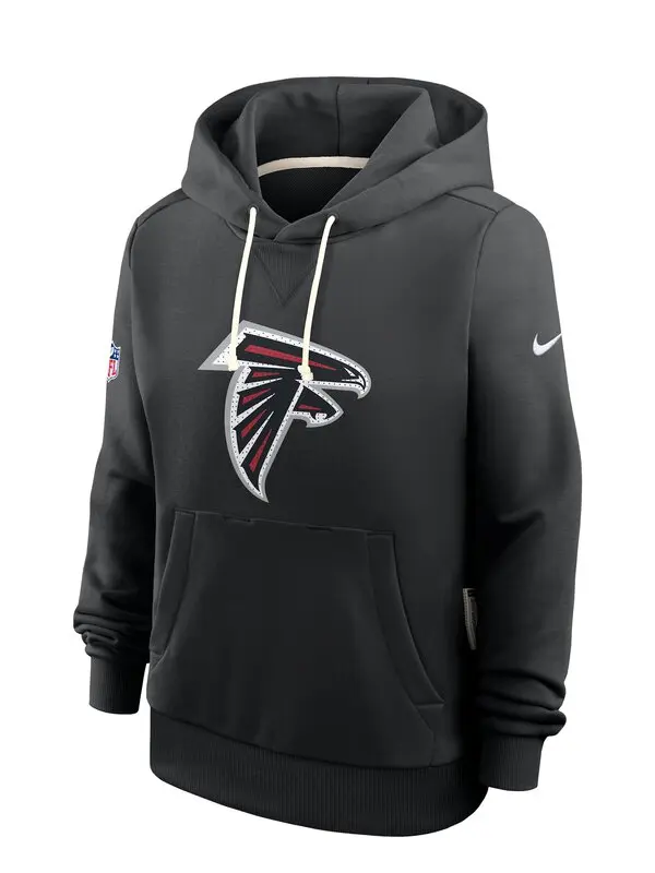 Nike Atlanta Falcons Sideline Dri-fit Nfl Pullover Hoodie - Black