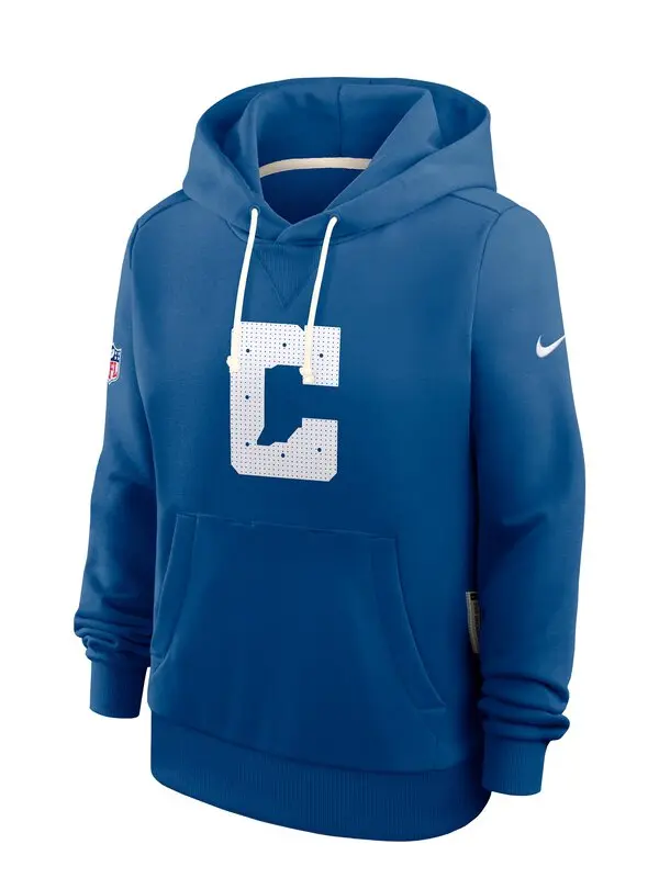 Nike Indianapolis Colts Sideline Dri-fit Nfl Pullover Hoodie - Blue