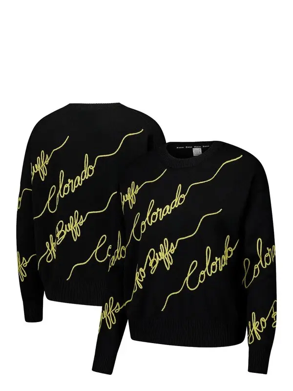 KADYLUXE Colorado Buffaloes Love Note Pullover Sweater - Black