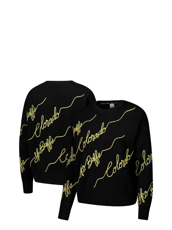 KADYLUXE Colorado Buffaloes Love Note Pullover Sweater - Black
