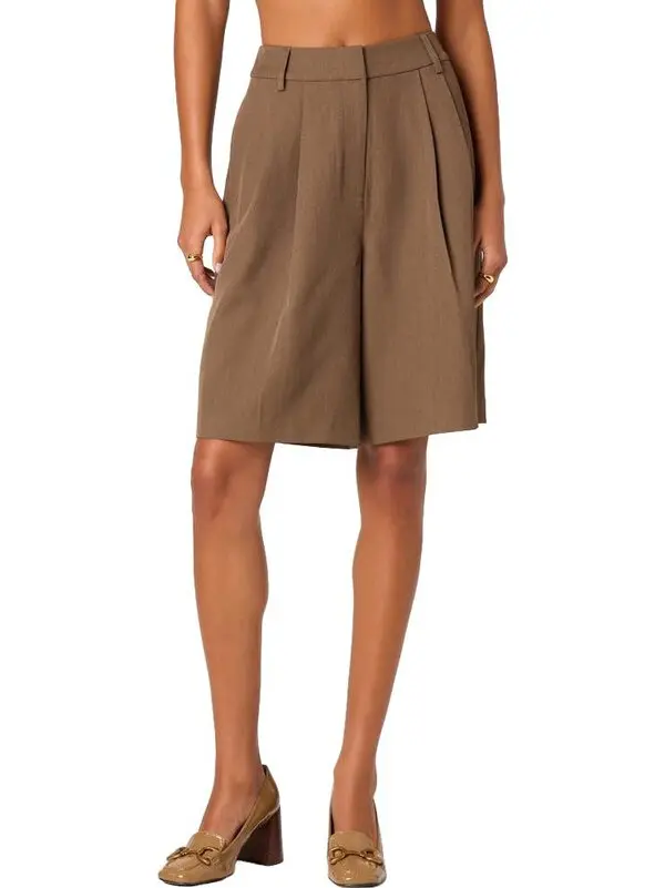 Astr The Label Bermuda Shorts - Dark Taupe
