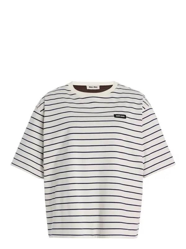 Miu Miu Cotton Jersey T-shirt - Stripe