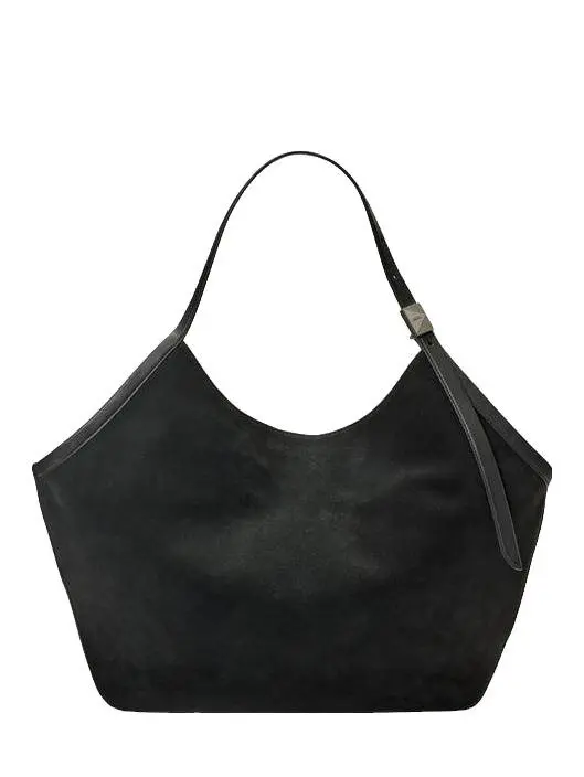 Kate Spade New York Extra Large Deco Suede Tulip Tote - Black