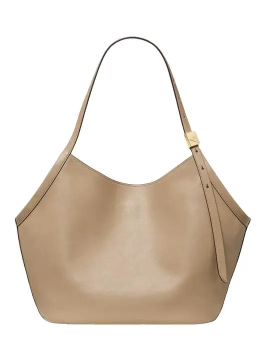 Kate Spade New York Fine Grain Leather Tulip Tote - Timeless Taupe