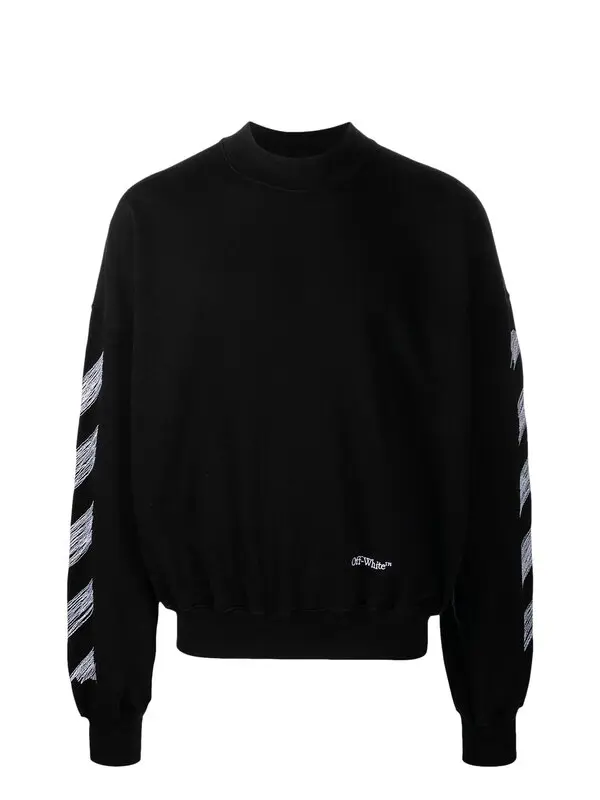 Off-White Scribble Diag Boxy Crewneck - Black