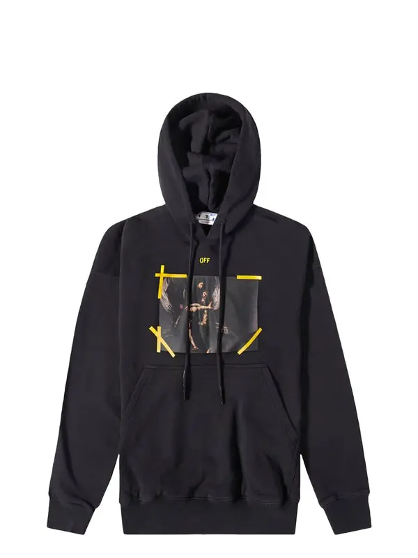 Off-White Diagonal Arrow Caravaggio St Fran Slim Hoodie - Black