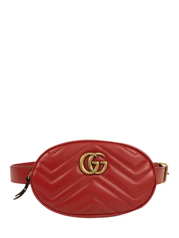 Gucci Gg Marmont Matelassé Belt Bag - Red