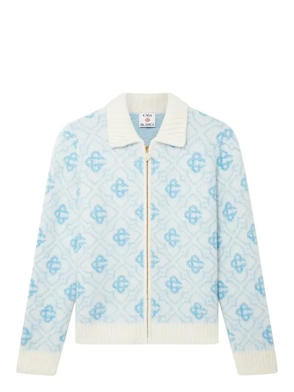 Casablanca Wool Full-zip Sweater - Monogram