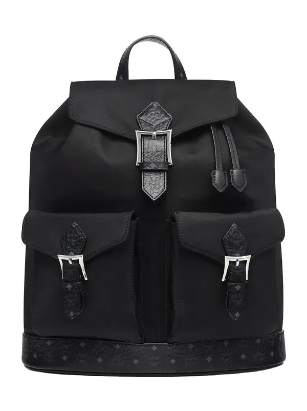 Mcm Aren Drawstring Backpack - Black