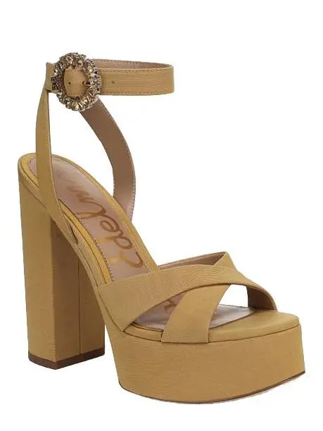 Sam Edelman Platform Sandal - Deep Mustard