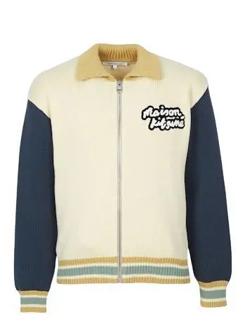 Maison Kitsuné Zip-up Cardigan - Beige