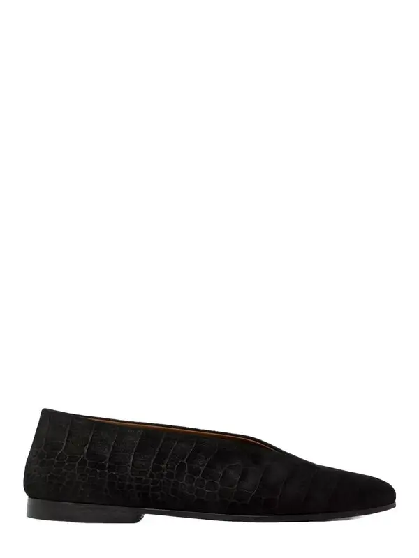 Marsèll Scivolo Crocodile-effect Ballet Flats - Black