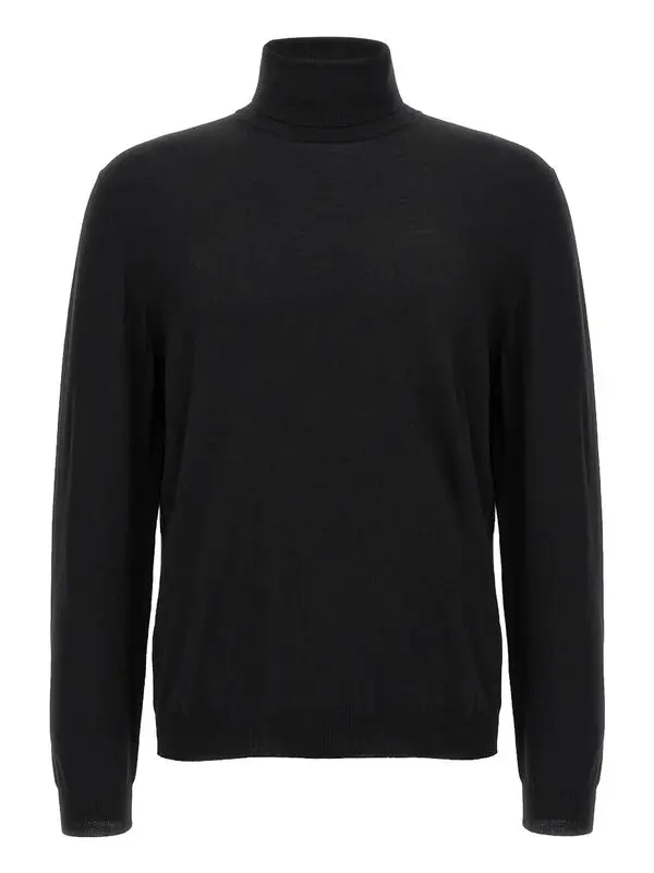 ZANONE Wool Turtleneck Sweater - Black