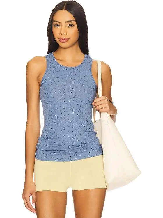 Free People X Intimately Fp Fresh In Love Printed Tank - Denim Combo