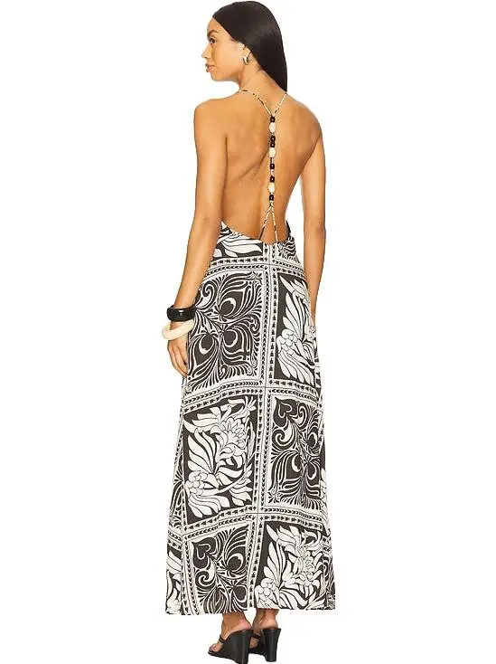 SEVEN WONDERS Chantelle Halter Maxi Dress - Havanna Black