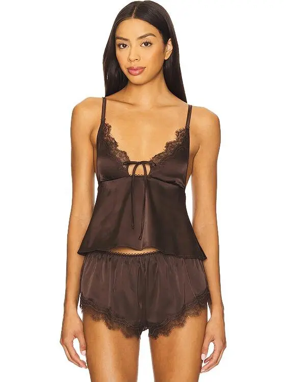 KAT THE LABEL Sorrento Camisole - Espresso
