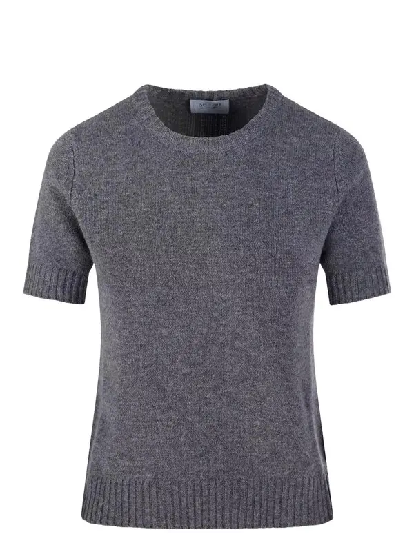 BEYOU Short-sleeve Crew-neck Jumper - Grey