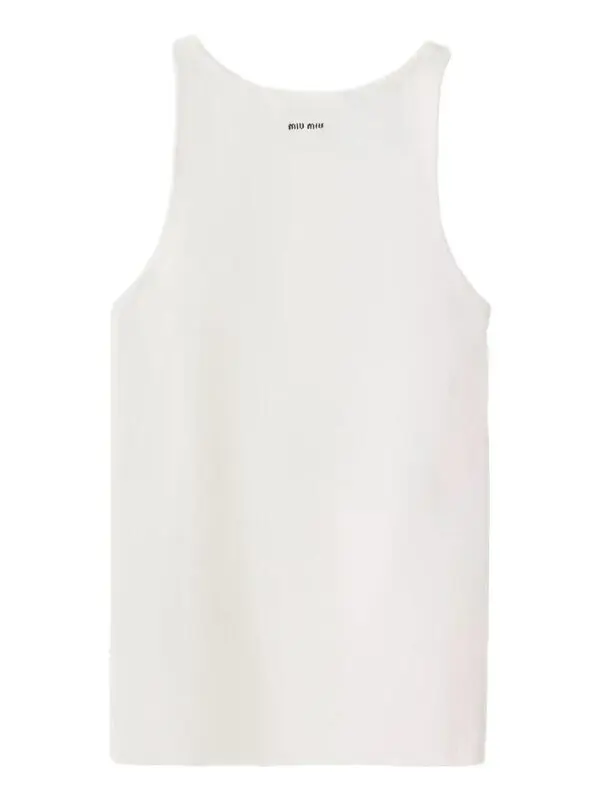 Miu White Tank Tops | Editorialist