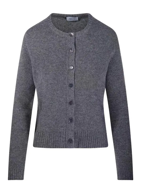 BEYOU Button-front Cardigan - Grey