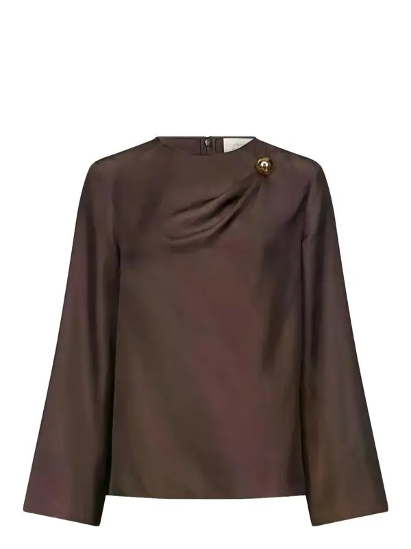 Loulou De Saison Azae Draped Top - Brown