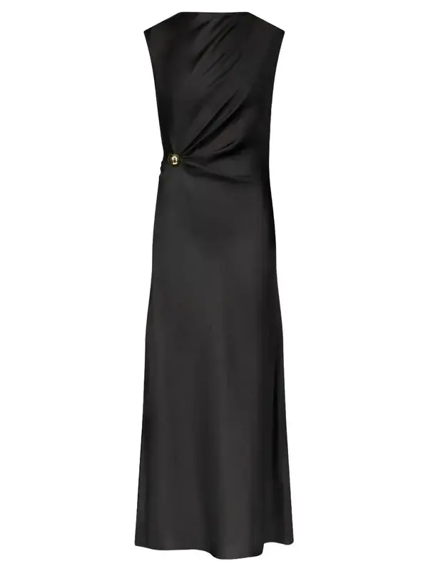 Loulou De Saison Metal-ornament Silk Dress - Black