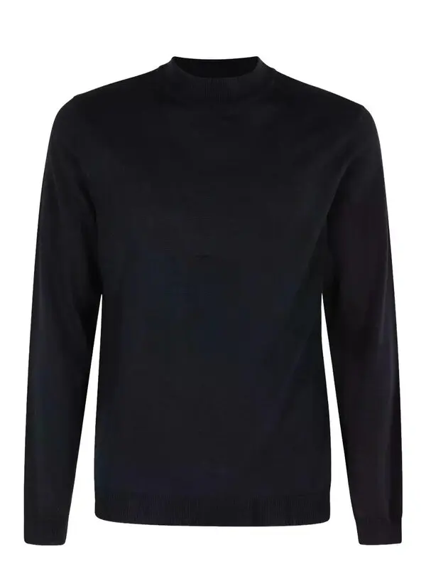 ROBERTO COLLINA Round-neck Wool Sweater - Black