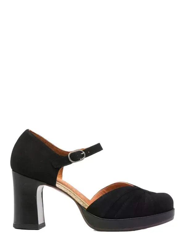 Chie Mihara 80mm Suede Heeled Pumps - Black