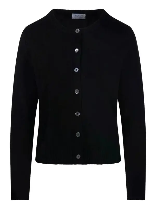 BEYOU Button-front Cardigan - Black
