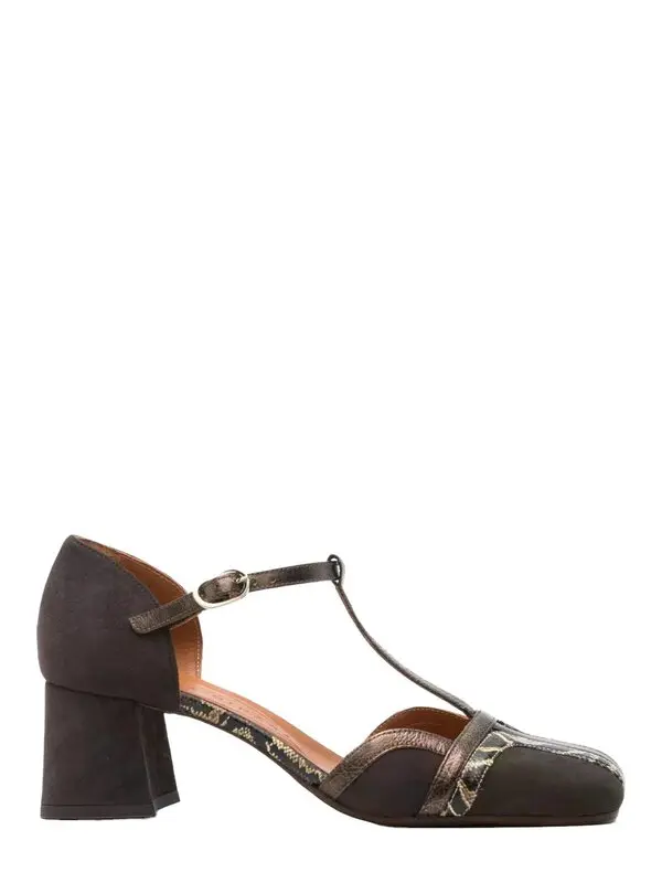 Chie Mihara 60mm T-bar Block-heel Sandals - Brown