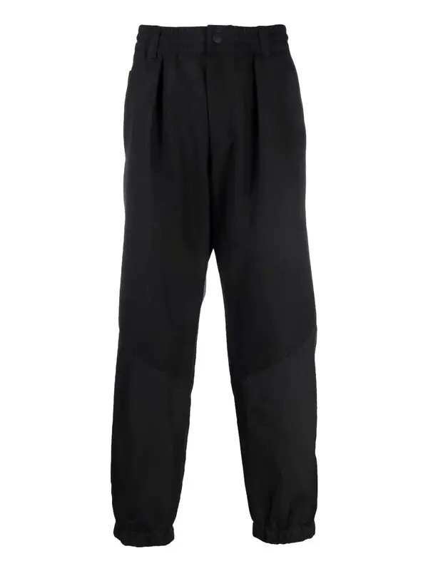 Moncler Panelled Pleated Trousers - Black