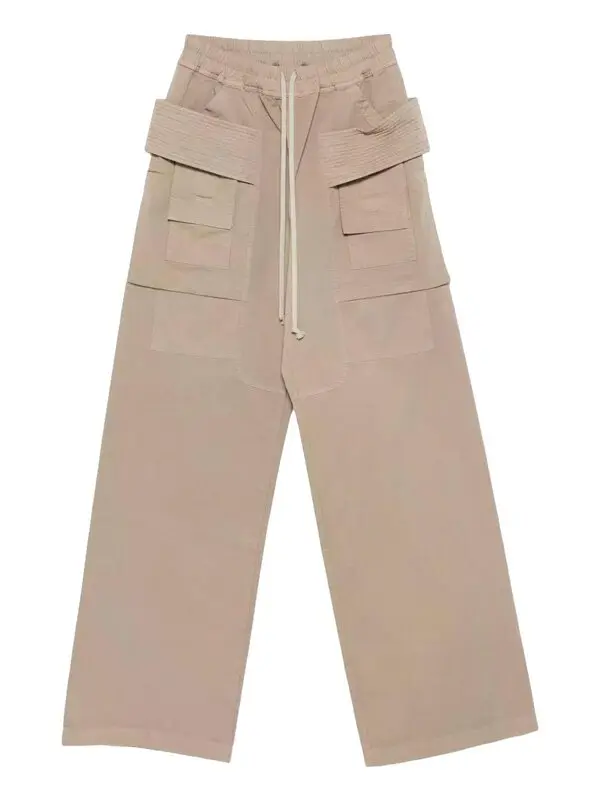 Rick Owens Cretch Drawstring Cargo Trousers - Neutrals